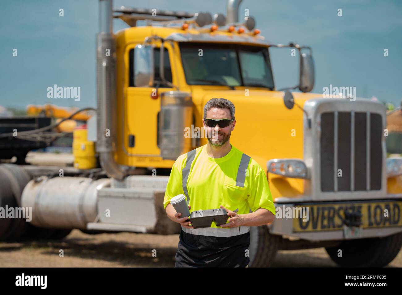 Hispanic male driving truck hi-res stock photography and images - Alamy