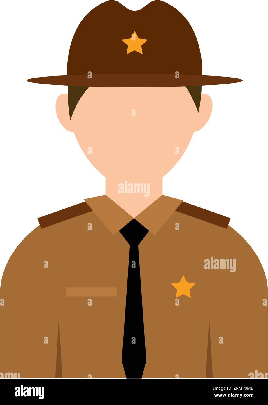 Isolated abstract colored male forest ranger character Vector Stock ...