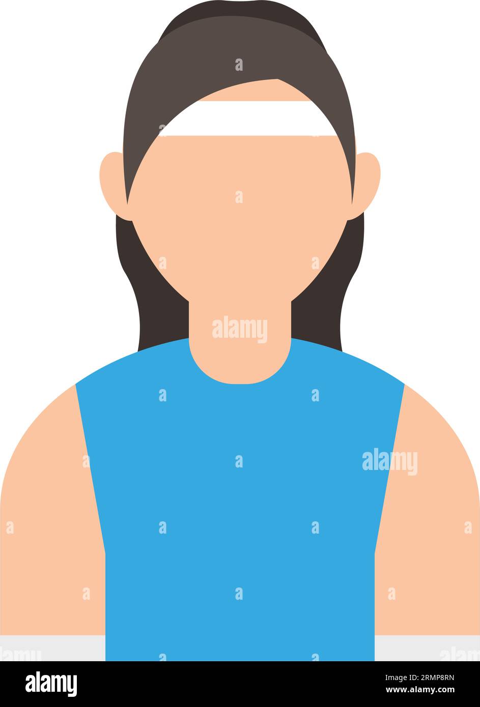 Isolated abstract colored female athlete character Vector Stock Vector ...