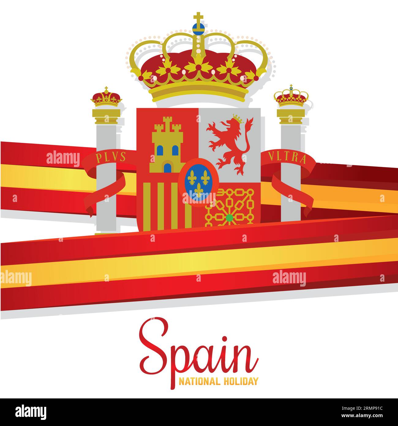 Spain background with its flag and shield Vector Stock Vector Image ...