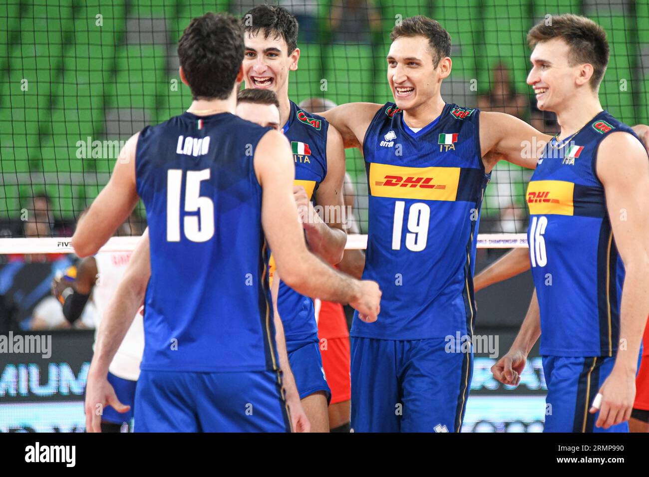 Roberto Russo, Daniele Lavia, Alessandro Michieletto, Yuri Romano (Italy). Volleyball World ...