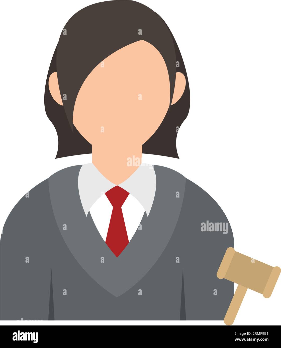 Isolated abstract colored female judge character Vector Stock Vector ...
