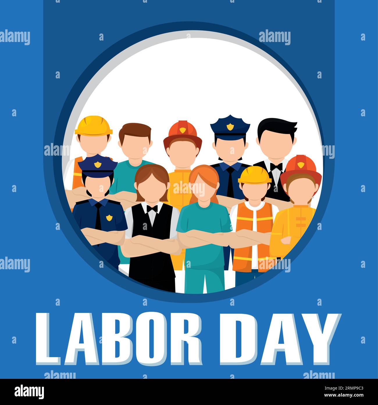 Different abstract characters with different jobs Labor day Vector ...