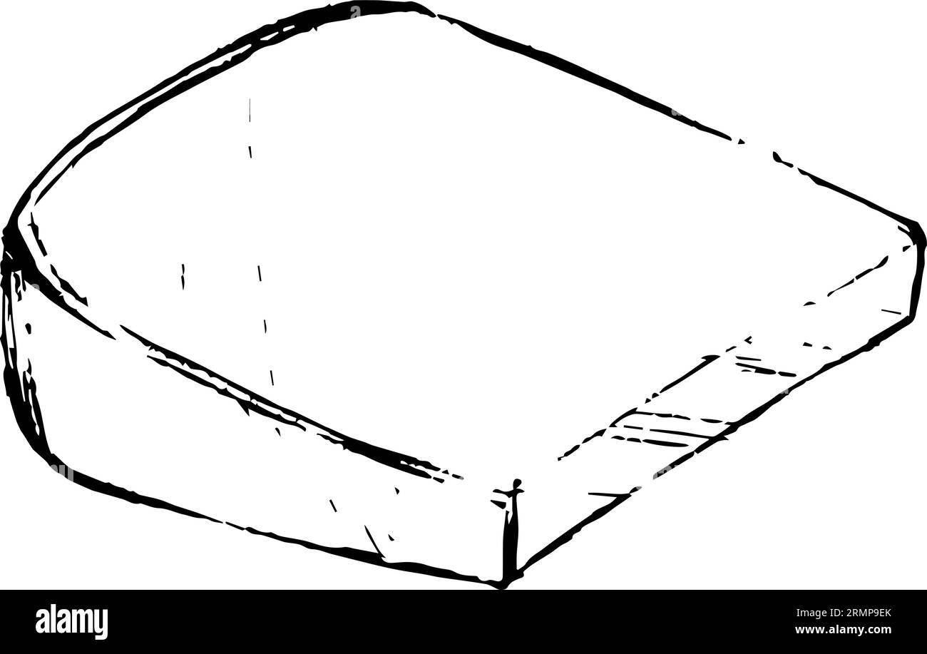Vector gouda cheese, yellow dutch piece block, hard milk dairy product ...