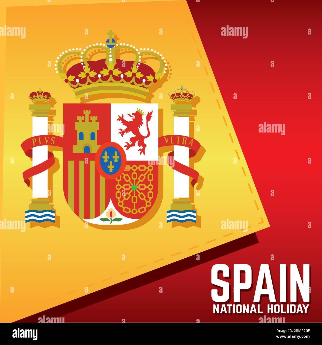 Spain background with its flag and shield Vector Stock Vector Image ...