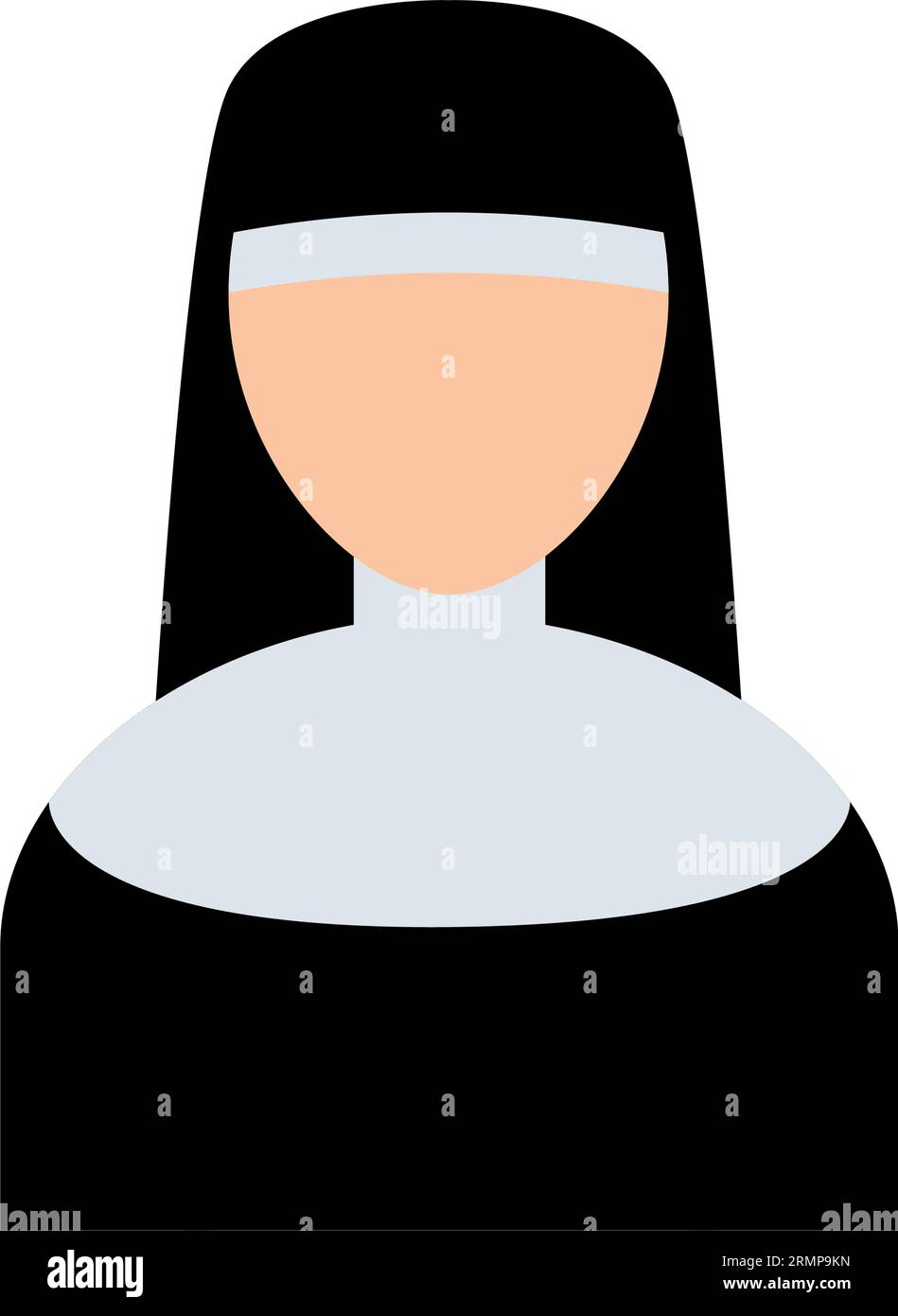 Isolated abstract colored female nun character Vector Stock Vector Image & Art - Alamy