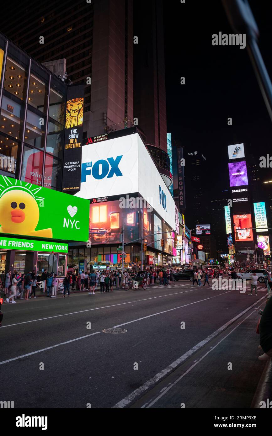 Times Square in NYC is a world-famous commercial and entertainment hub ...