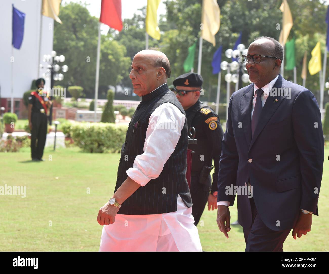New Delhi, India. 29th Aug, 2023. NEW DELHI, INDIA - AUGUST 29: Defence Minister Rajnath Singh ...