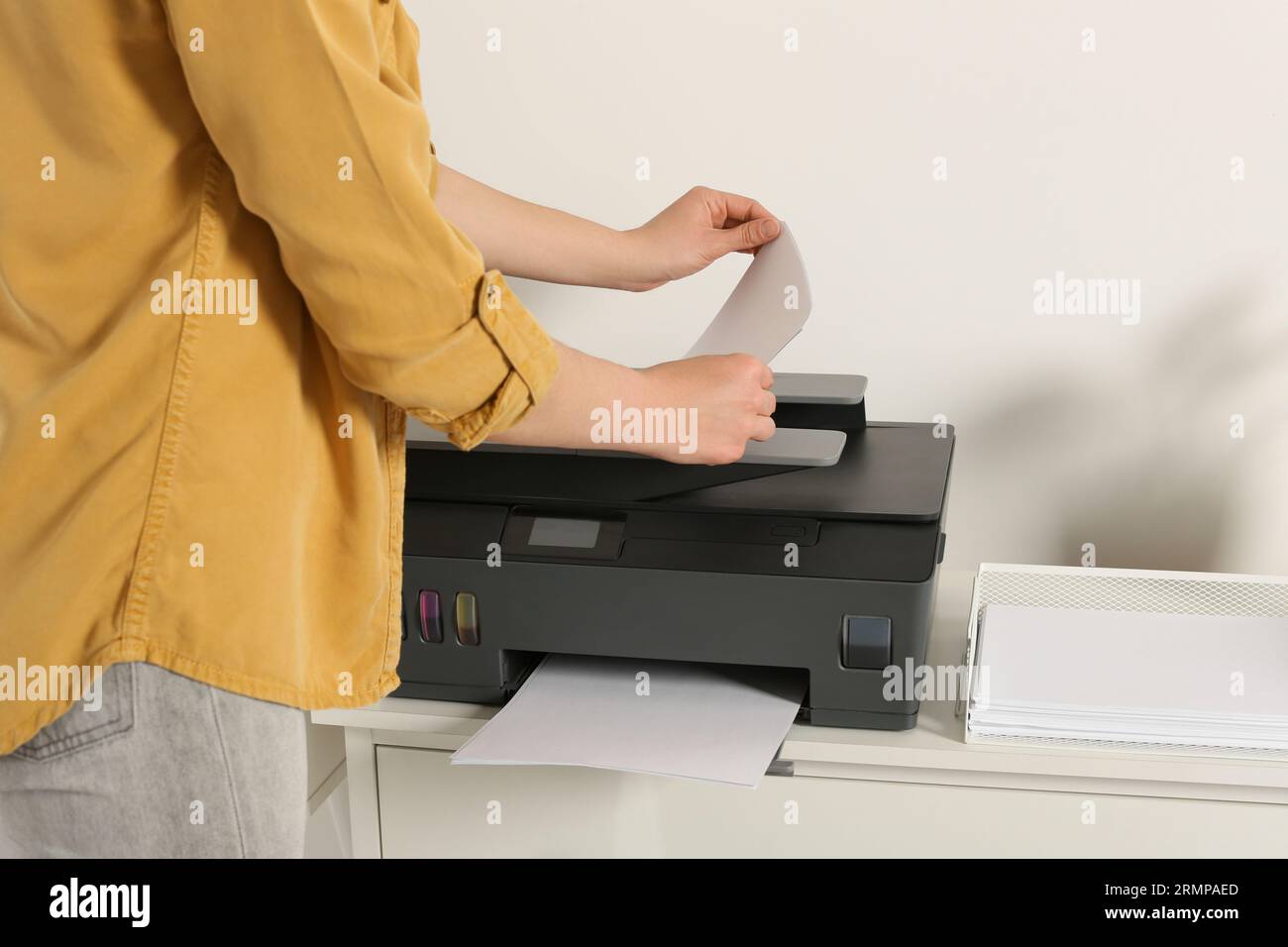 Woman scanner home hi-res stock photography and images - Alamy