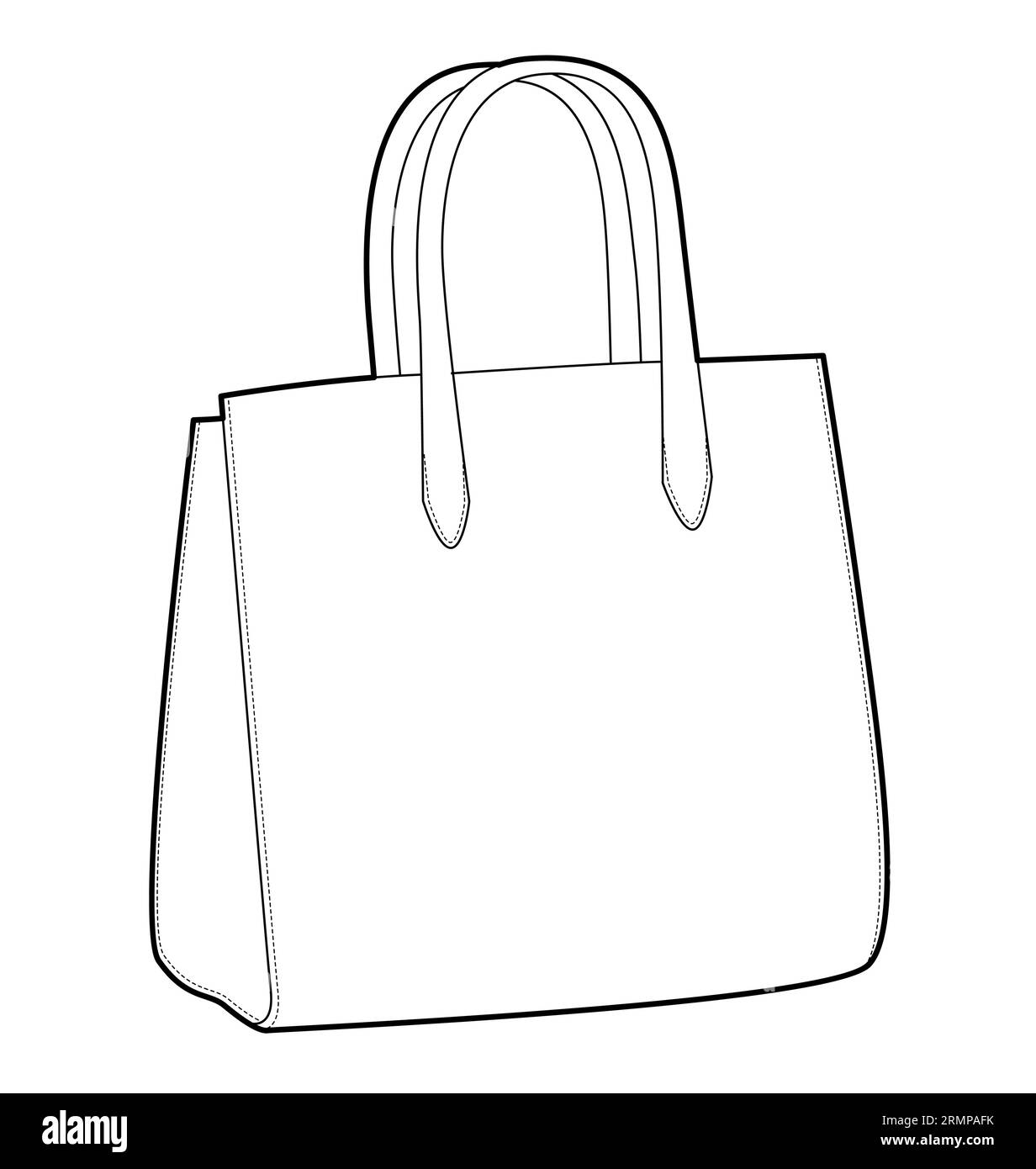 Women satchel backpack template Cut Out Stock Images & Pictures - Alamy