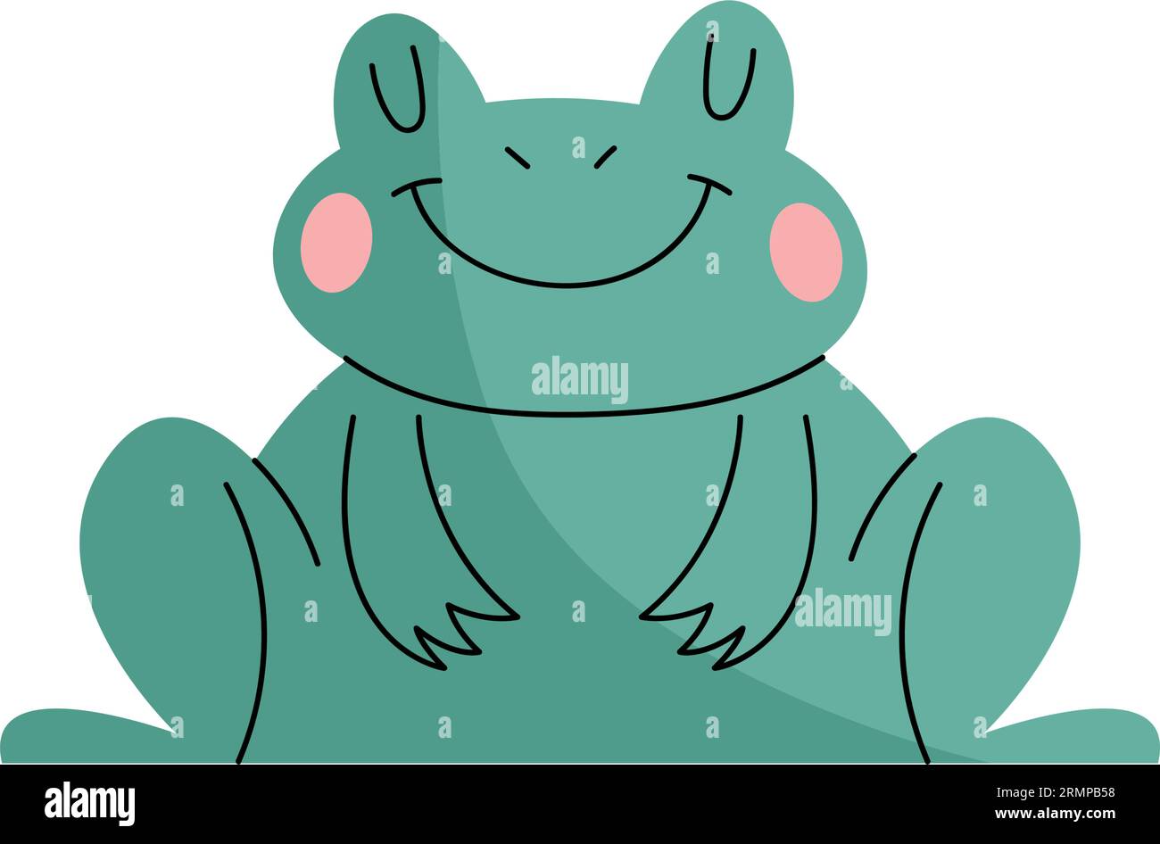 frog doodle illustration vector isolated Stock Vector Image & Art - Alamy