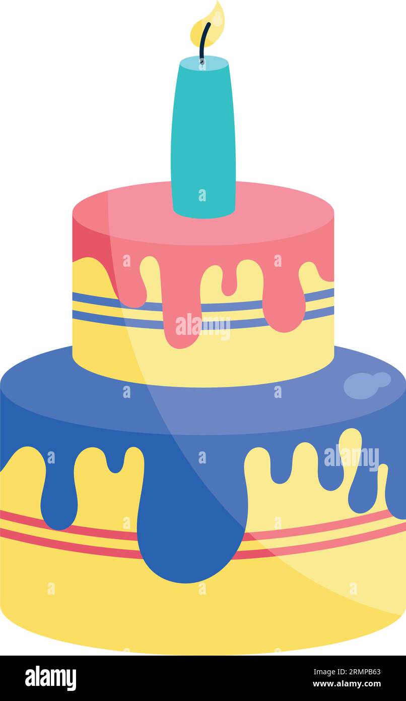 birthday cake design vector isolated Stock Vector Image & Art - Alamy