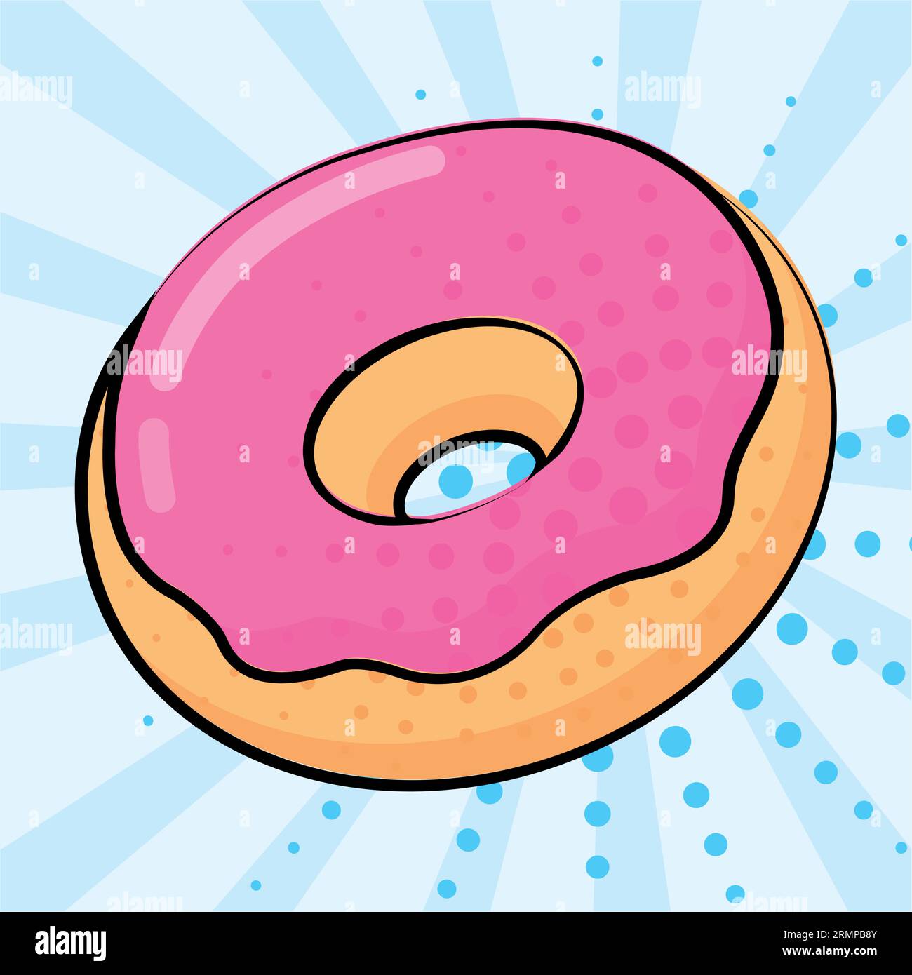 Isolated colored donut on comic page Vector Stock Vector Image & Art ...