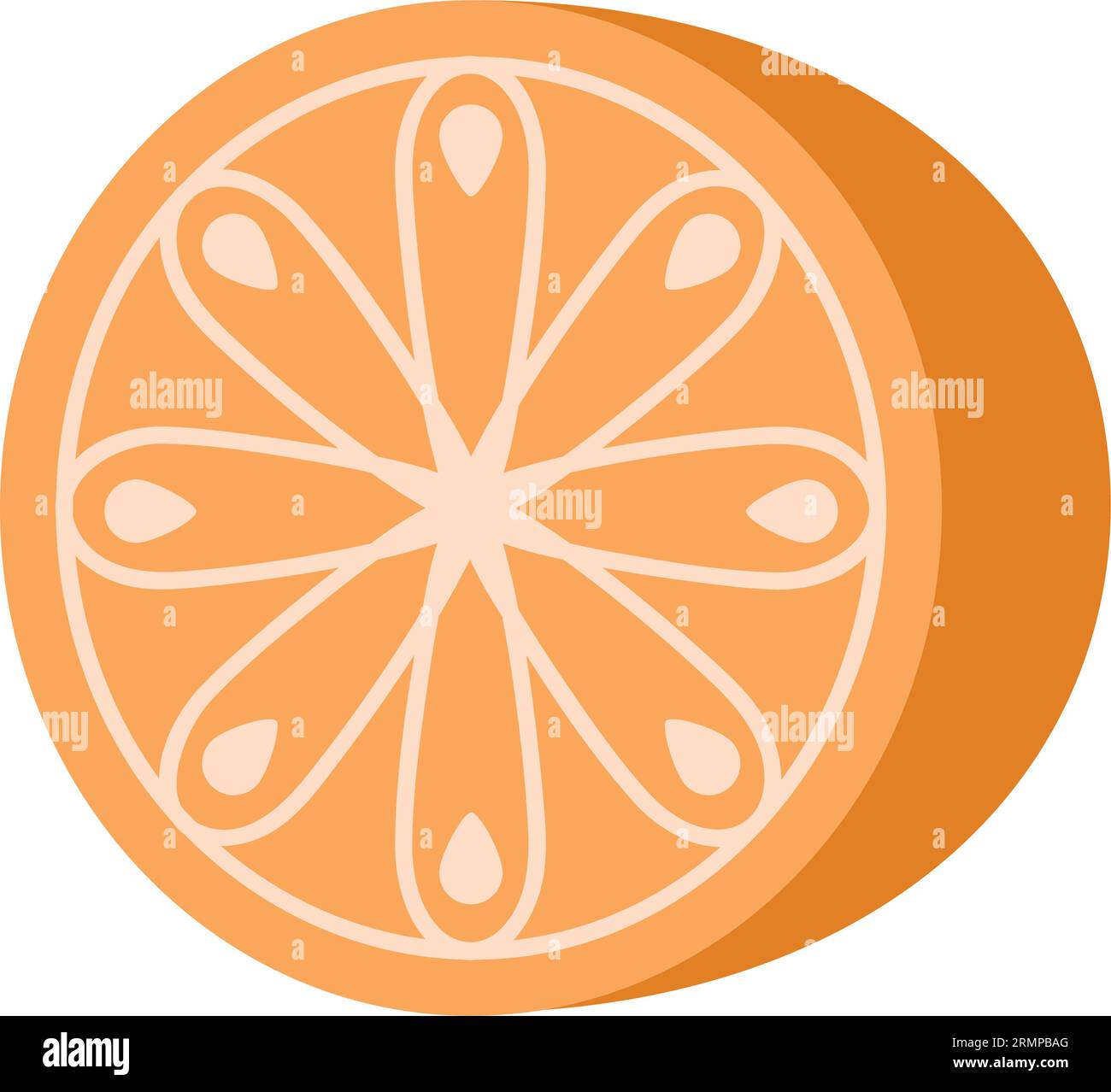 orange slice illustration vector isolated Stock Vector Image & Art - Alamy