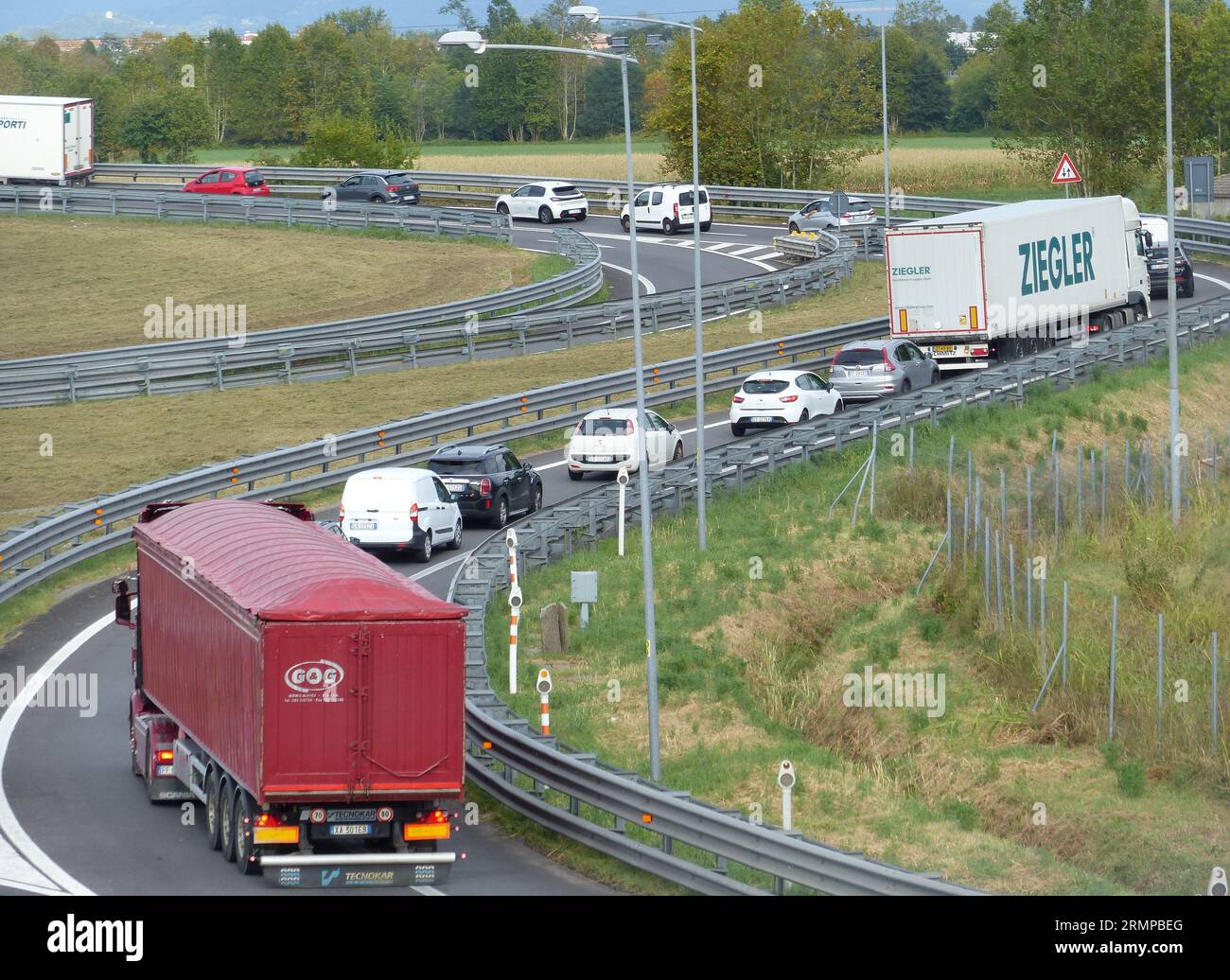 After the summer break, the Milan-Venice motorway is already at full ...