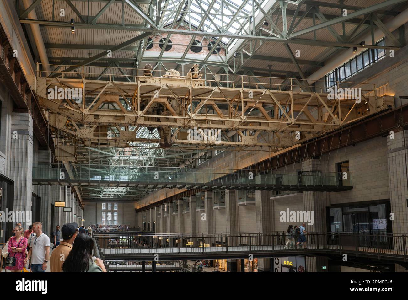 Turbine Hall A roof superstructure of Battersea Power Station showing ...