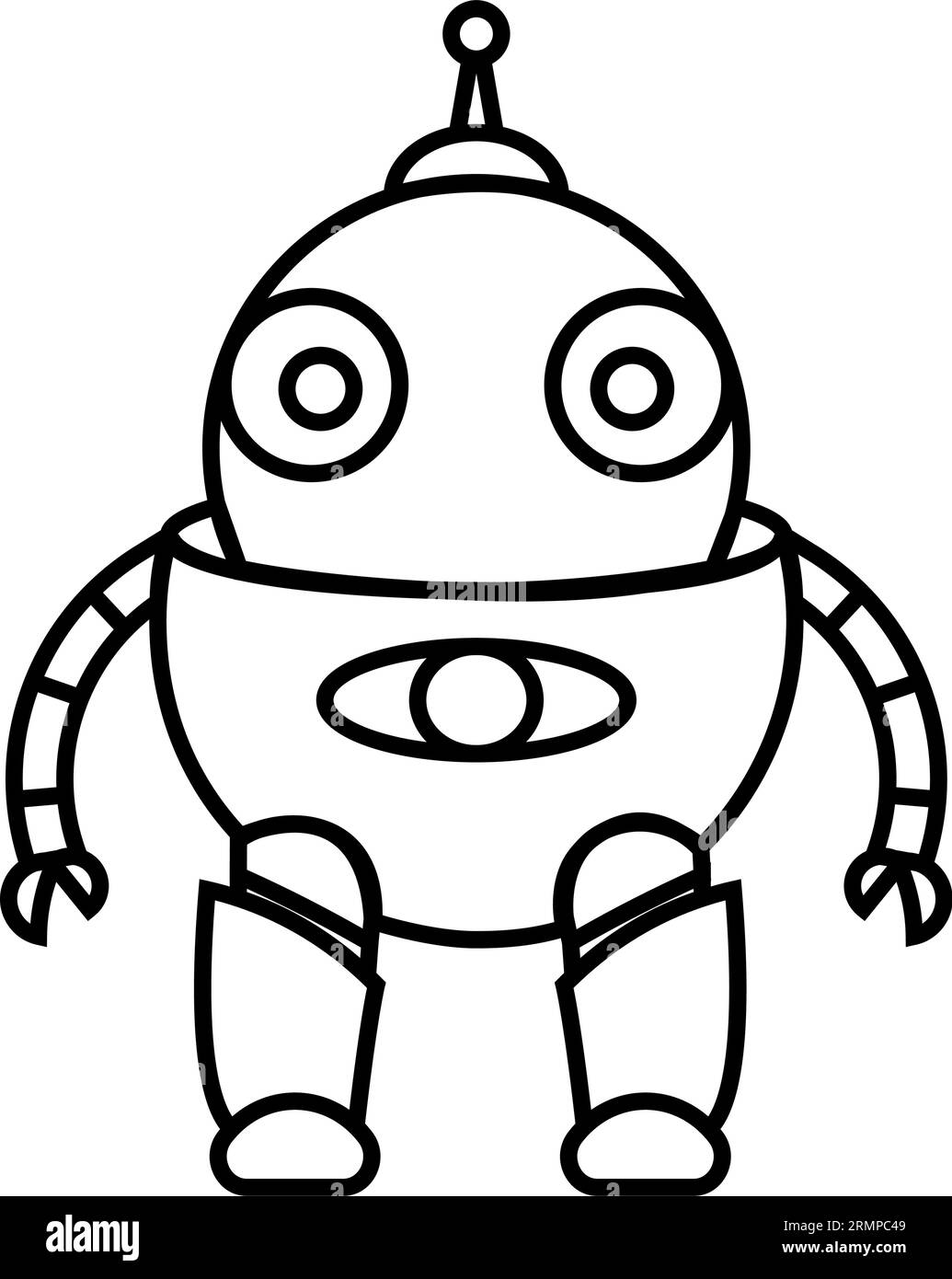 Outline of an isolated robot toy icon Vector Stock Vector Image & Art ...
