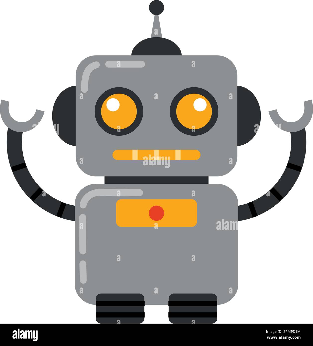 Isolated colored cute robot toy icon Vector Stock Vector Image & Art ...