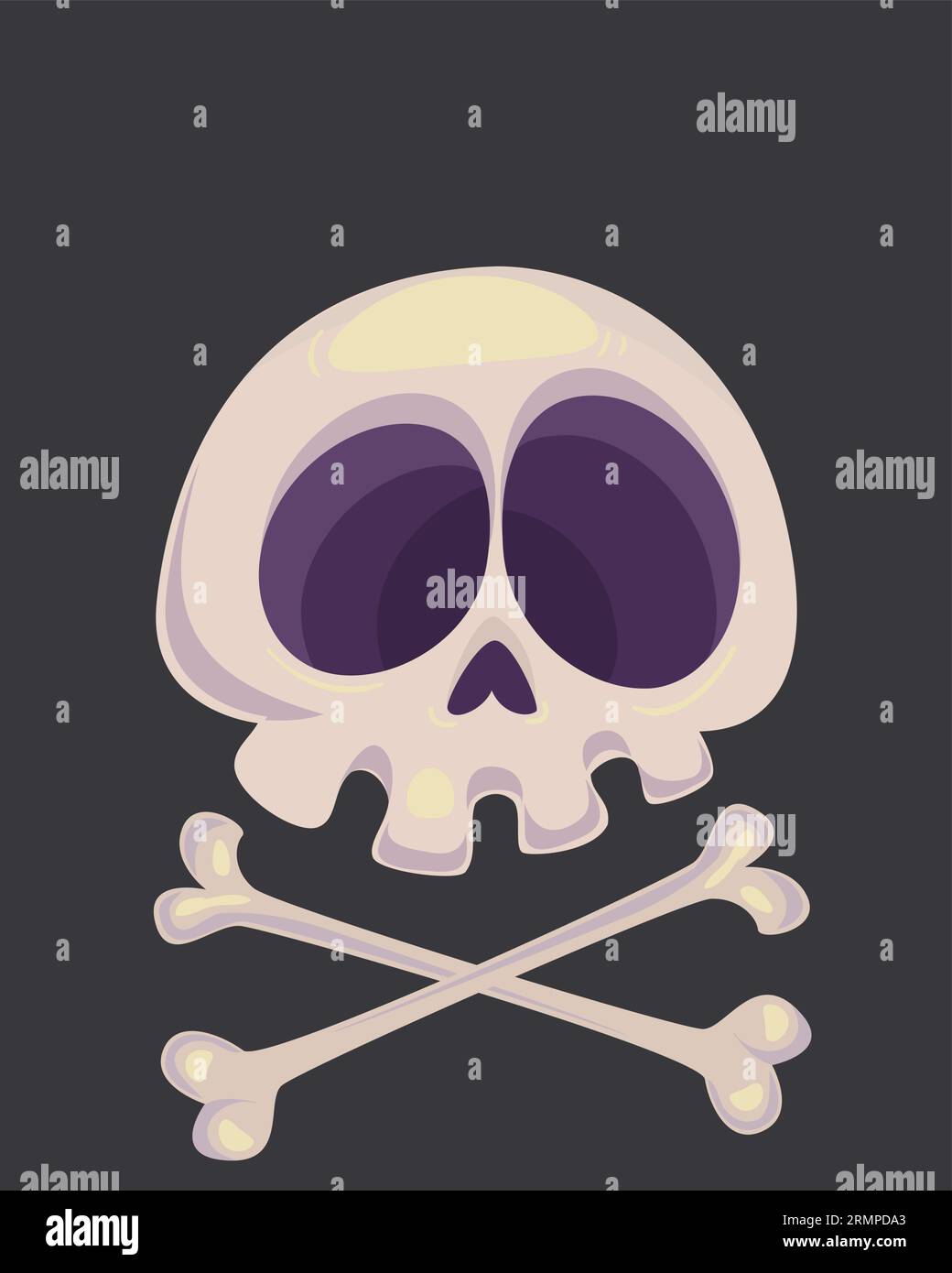 Grim reaper cartoon character isolated on a white background. Cute ...