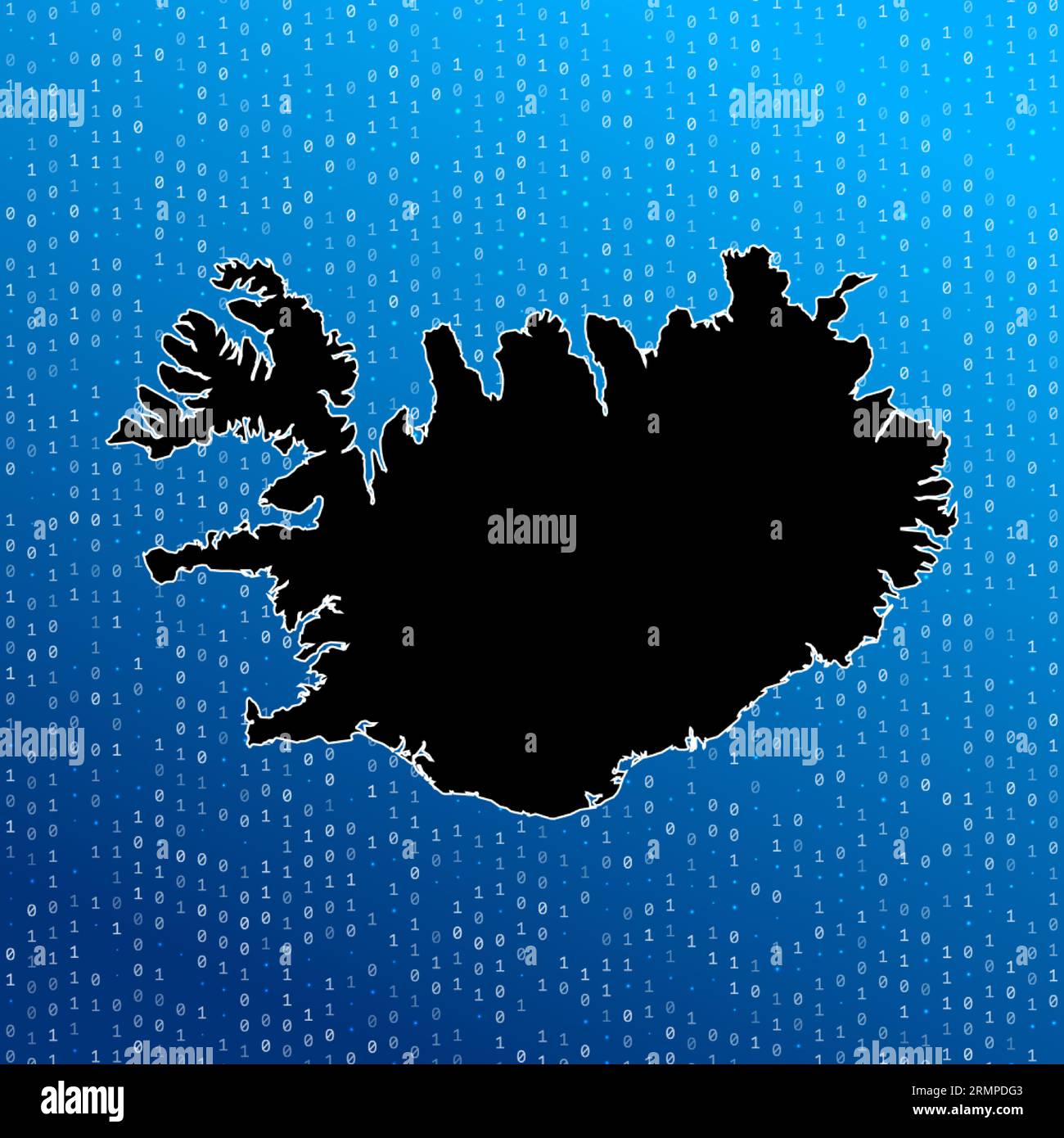 Network map of Iceland. Country digital connections map. Technology ...