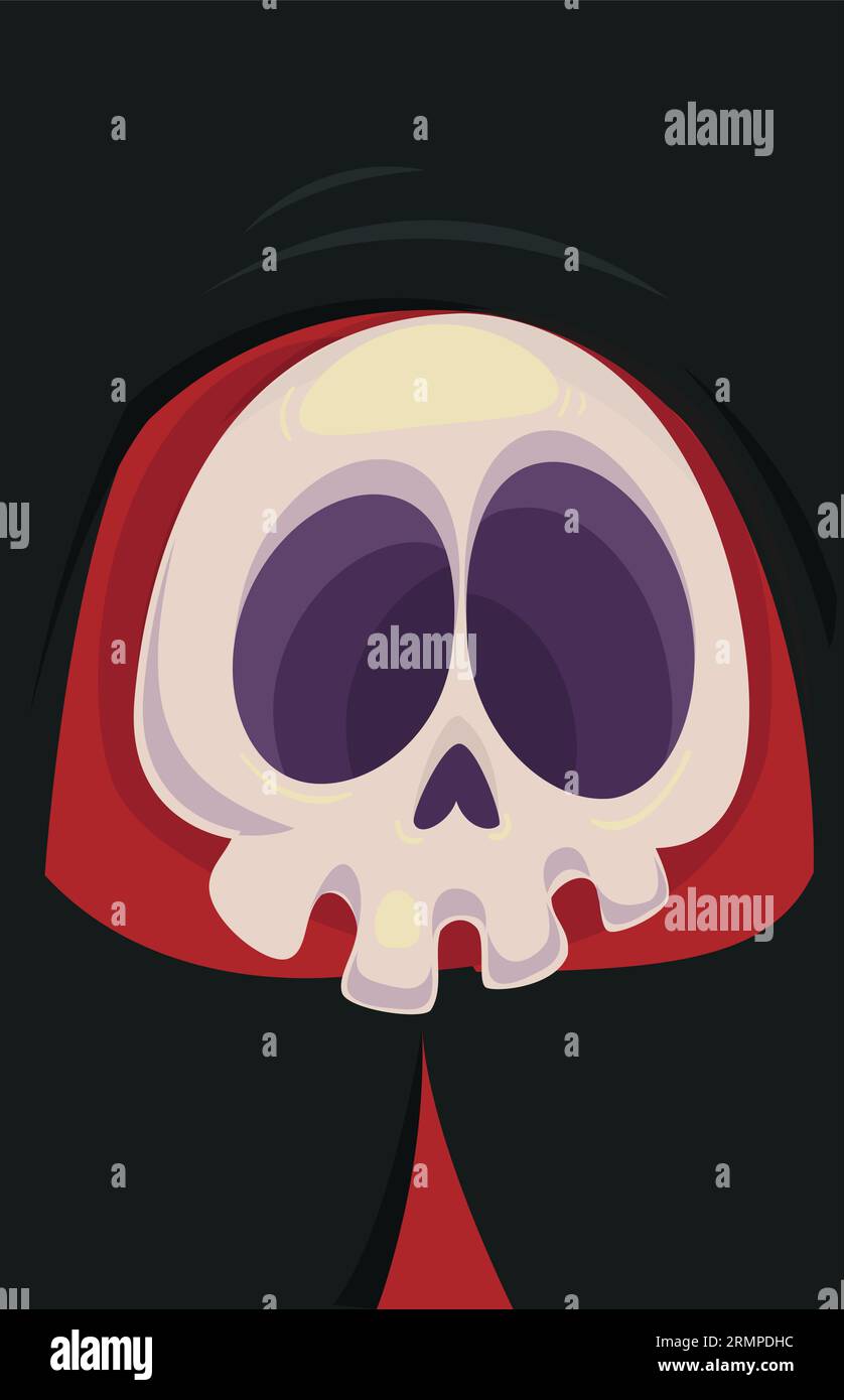 Grim reaper cartoon character isolated on a white background. Cute ...