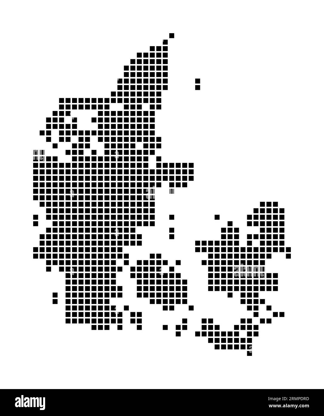Denmark map. Map of Denmark in dotted style. Borders of the country ...
