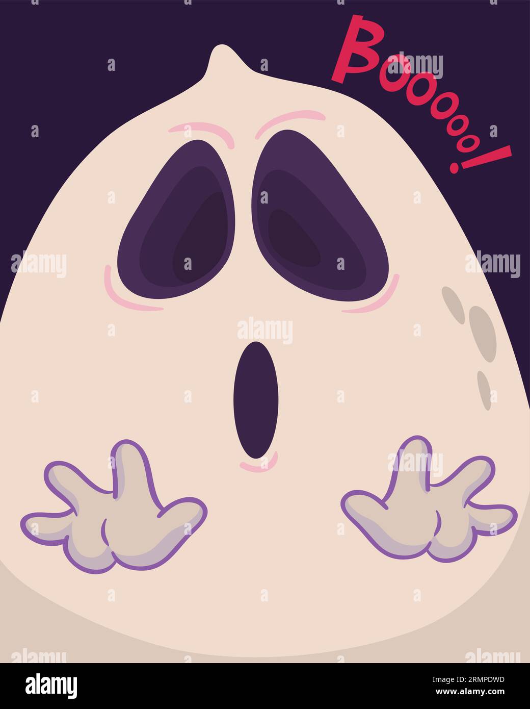 Cute and funny cartoon little ghost . Halloween illustration vector ...