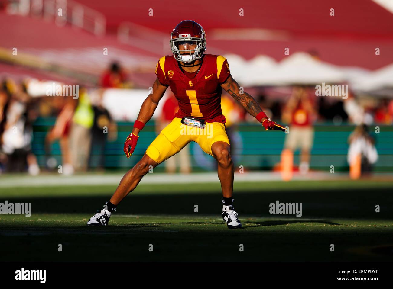 USC Trojans cornerback Domani Jackson (1) defends during the NCAA ...