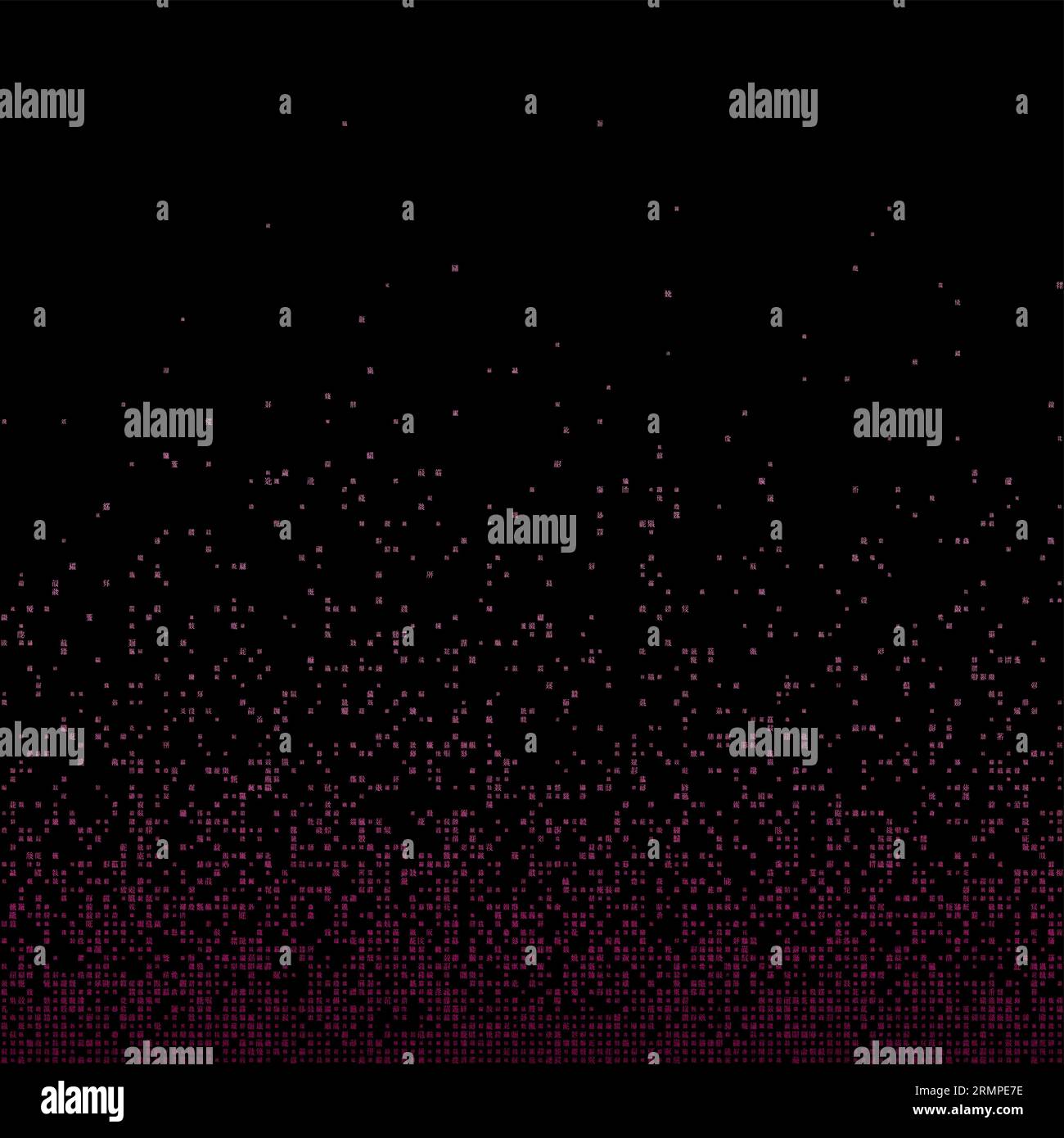 Amazing Matrix Background In Purple Yellow Green Colors Grid Of Random Old Chinese Tangut