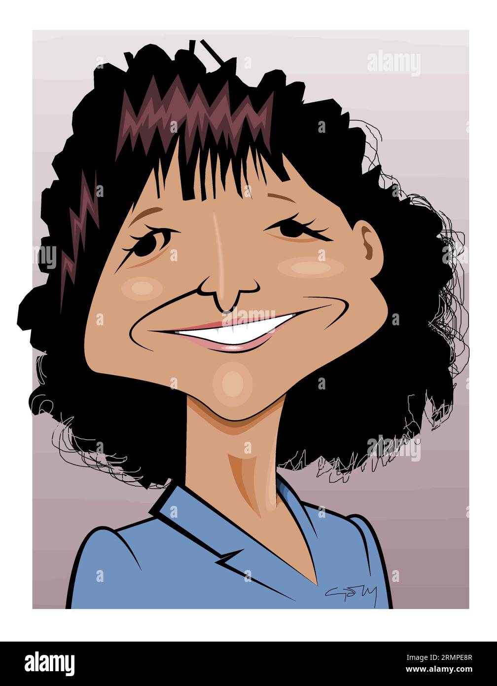 Emmanuelle Charpentier, French microbiologist, illustration Stock Photo ...
