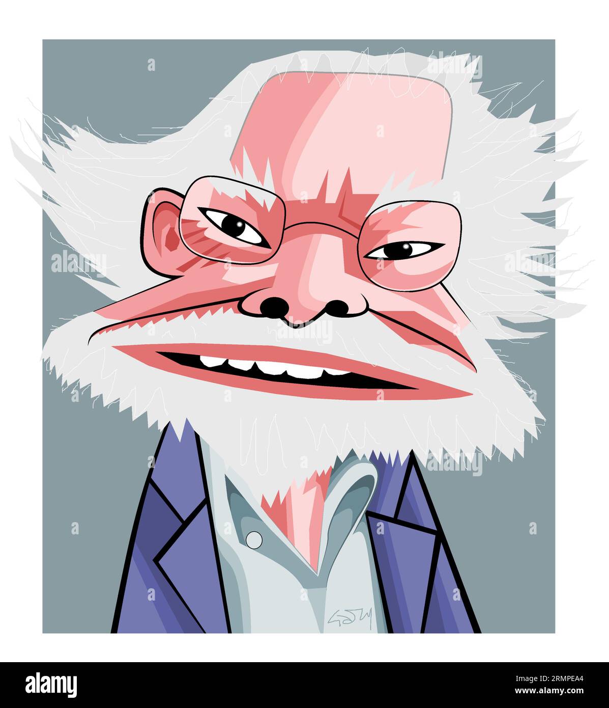 Anton Zeilinger, Austrian physicist, illustration Stock Photo - Alamy