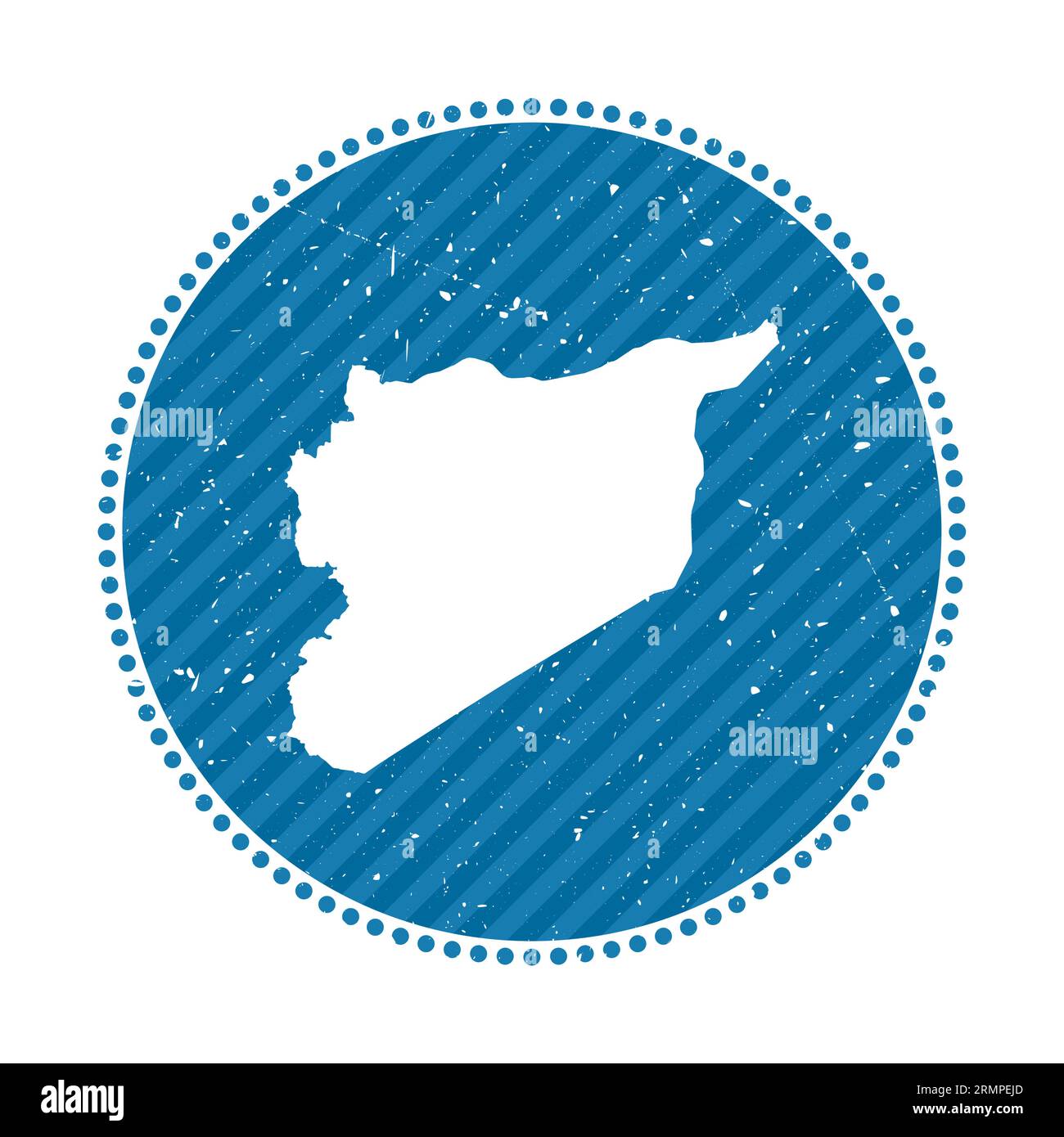 Syria striped retro travel sticker. Badge with map of country, vector ...