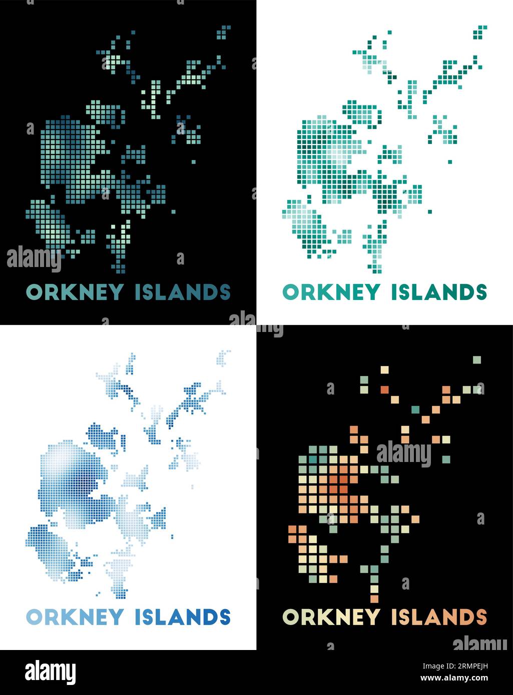 Orkney Islands map. Collection of maps of the Orkney Islands in a ...