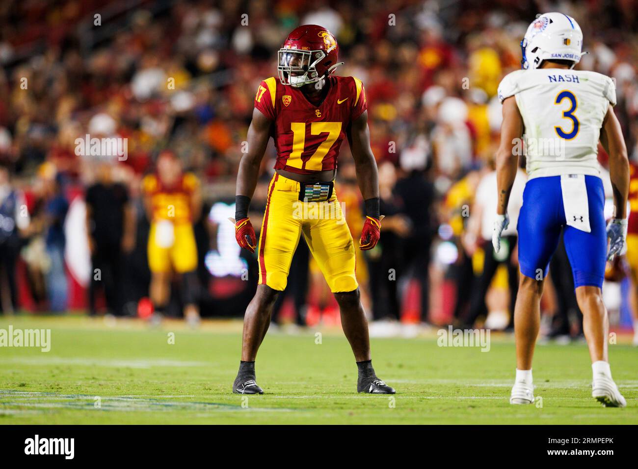 USC Trojans cornerback Christian Roland-Wallace (17) during the NCAA ...