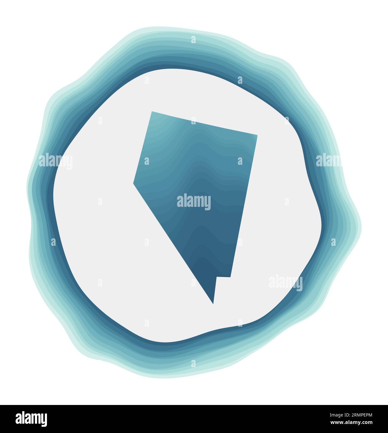 Nevada logo. Badge of the US state. Layered circular sign around Nevada ...