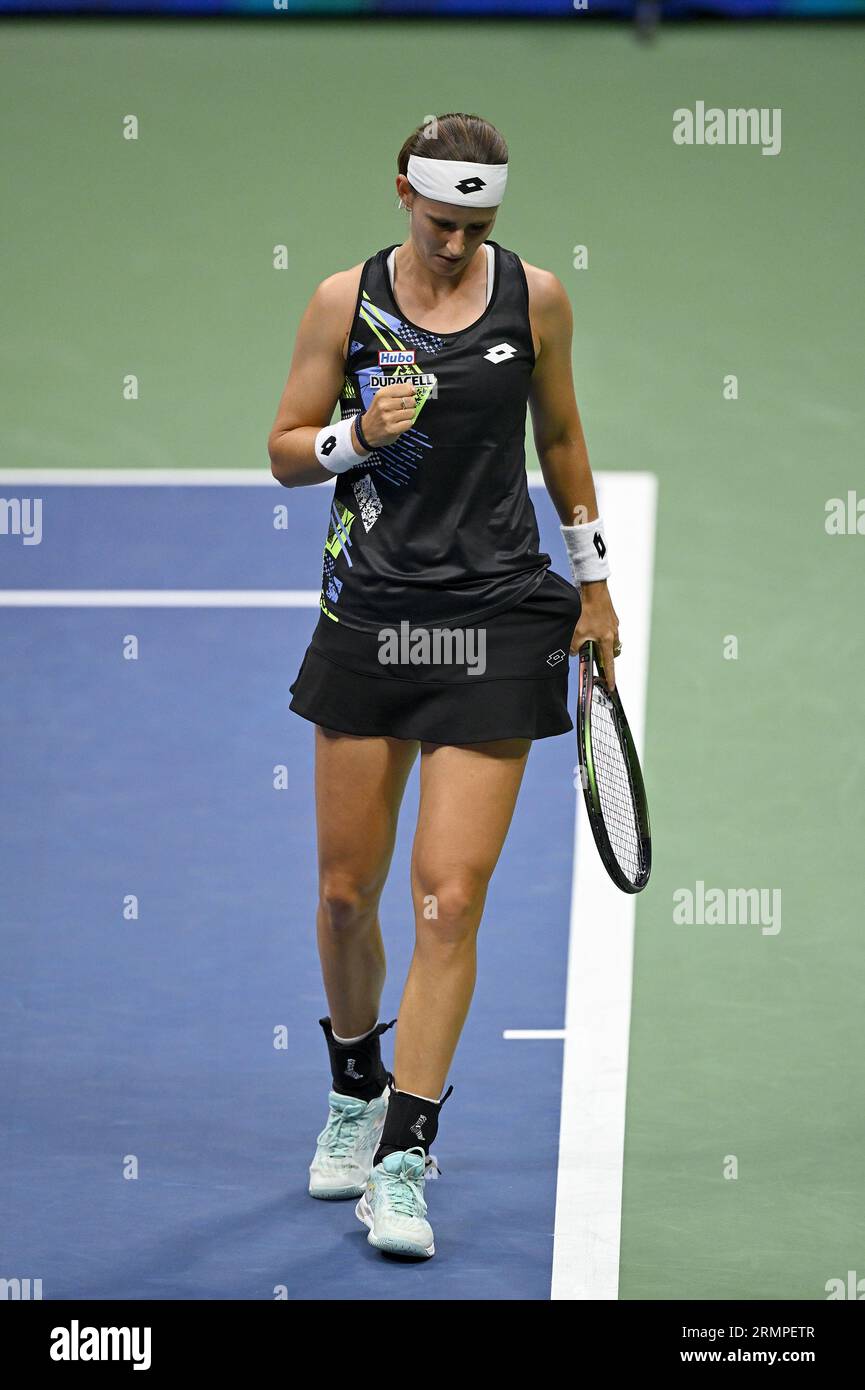 New York, USA. 29th Aug, 2023. Belgian tennis player Greet Minnen ...