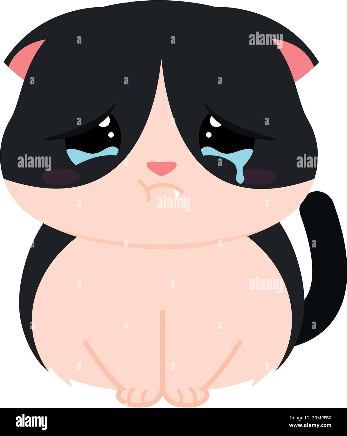 Cartoon crying cat Cut Out Stock Images & Pictures - Alamy
