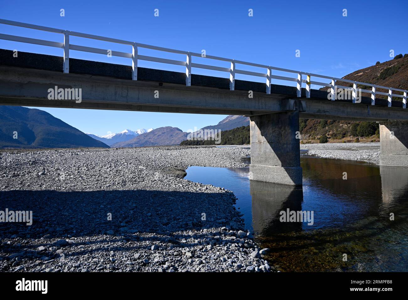 Bealey Bridge over the Waimakariri River, Canterbury, New Zealand ...