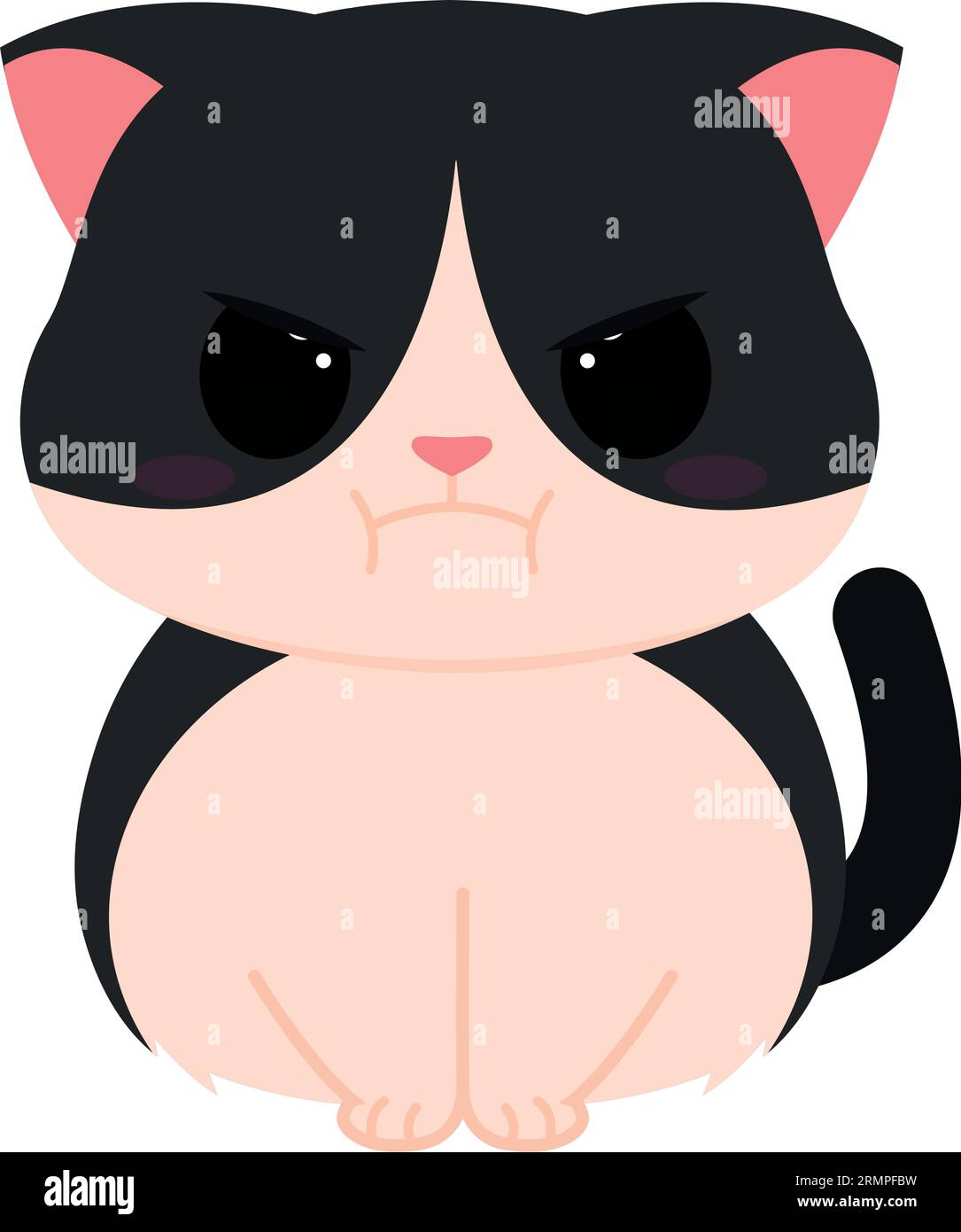Isolated cute angry cat character Vector Stock Vector Image & Art - Alamy