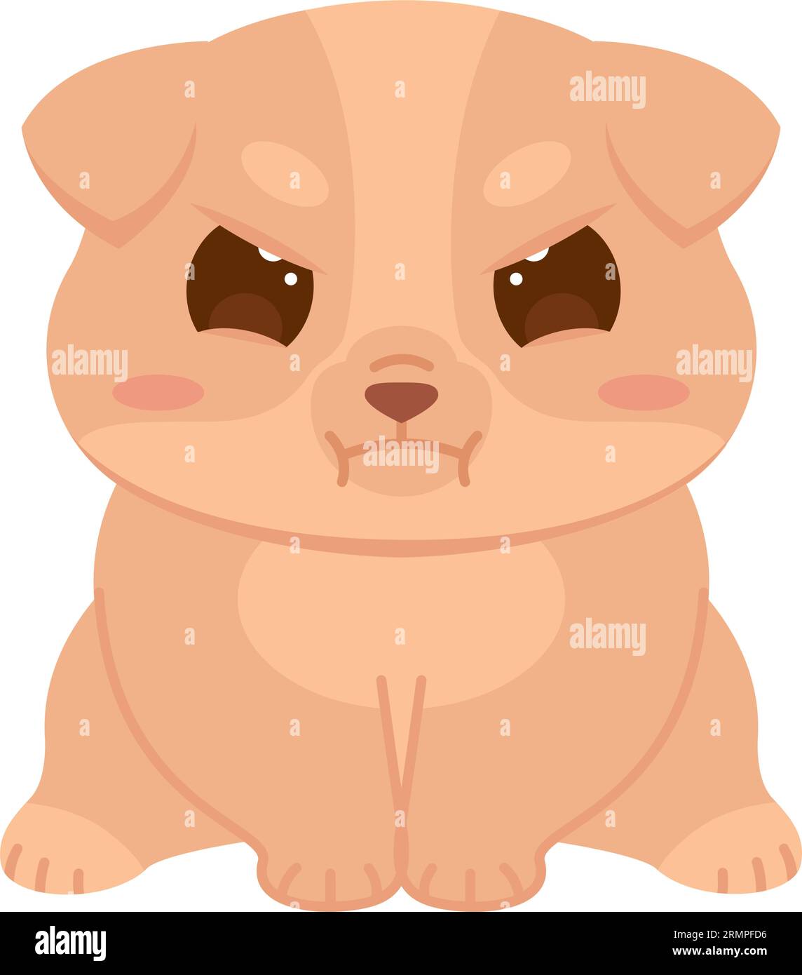 Cartoon dog angry expression Cut Out Stock Images & Pictures - Alamy