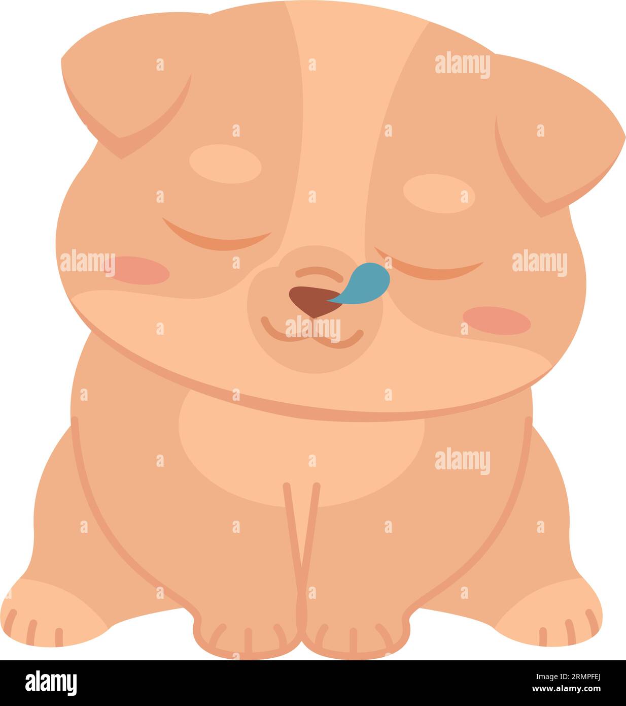 Isolated cute asleep dog character Vector Stock Vector Image & Art - Alamy