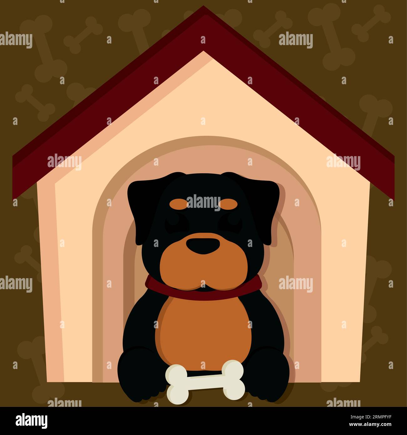 Cute dog on layered dog house building Vector Stock Vector Image & Art ...