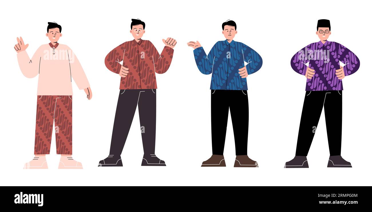 Man batik fashion Stock Vector Images - Alamy