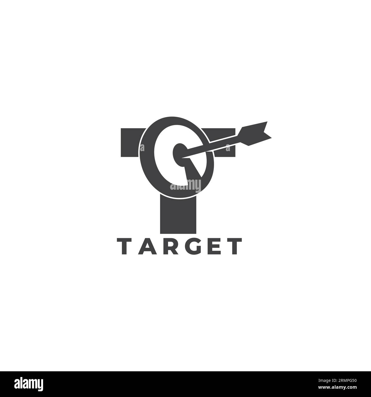 letter t target dart arrow logo vector Stock Vector Image & Art - Alamy