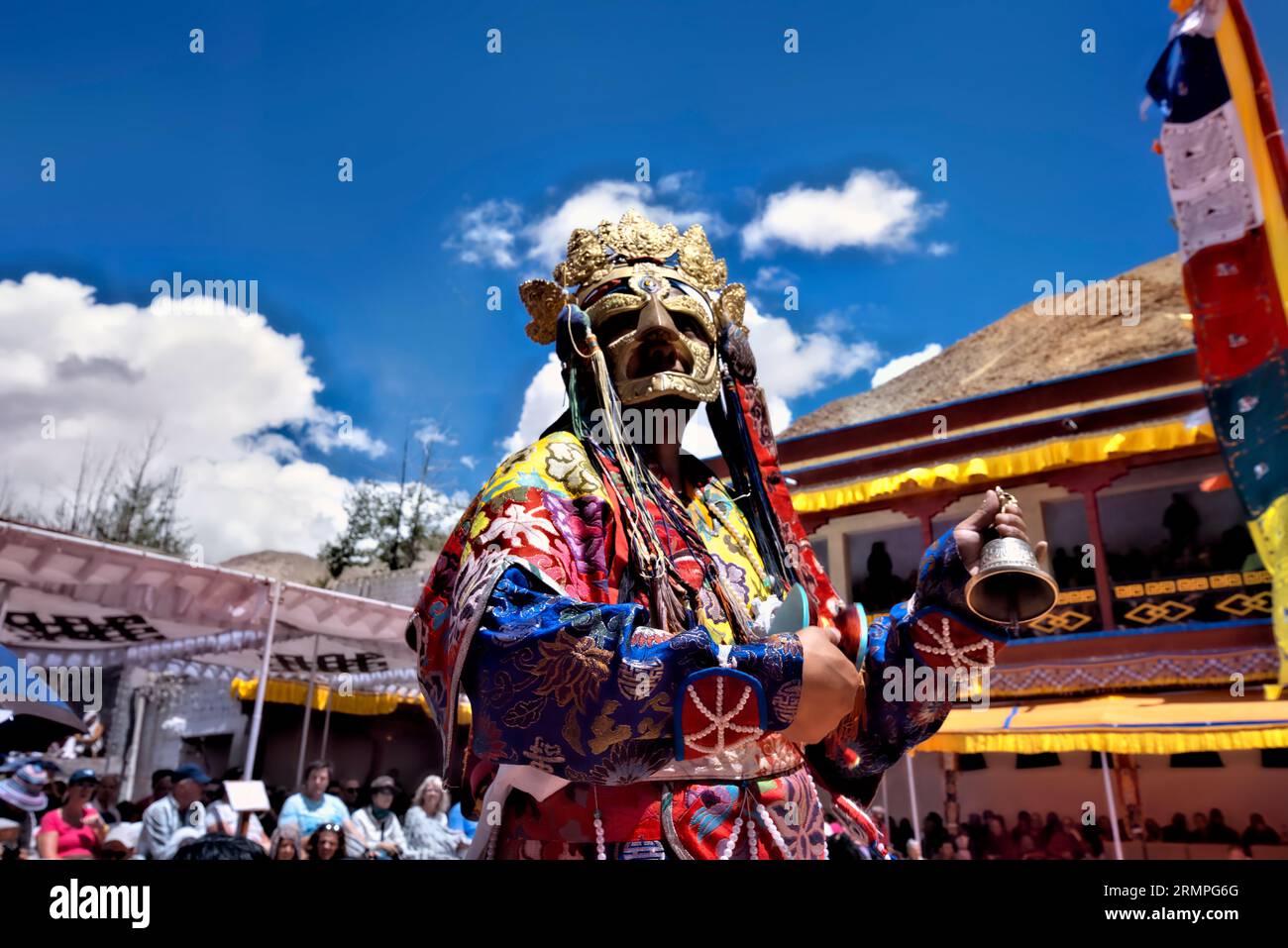 Masked monk dancing at the Takthok Tsechu festival, Sakti, Ladakh ...