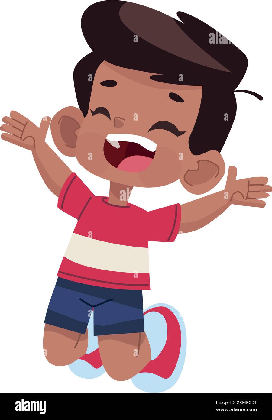 jumping smiling cute boy, icon Stock Vector Image & Art - Alamy