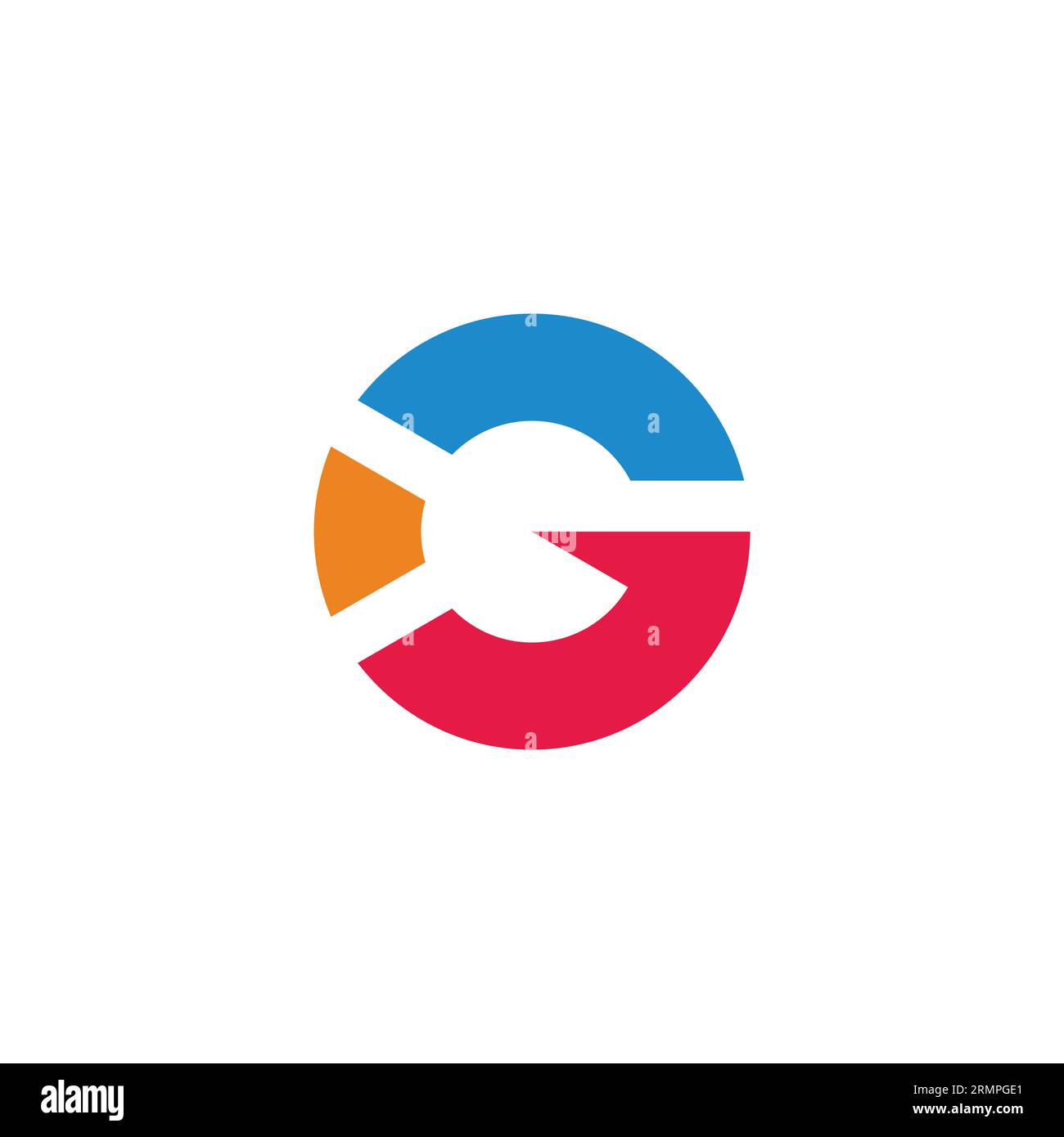 letter g circle arrow chart process symbol logo vector Stock Vector ...
