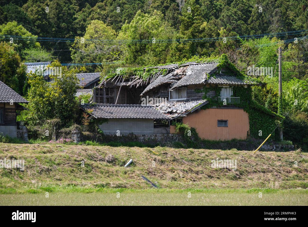 Japan, Kyushu. Example of an Old House No Longer being Maintained Stock ...