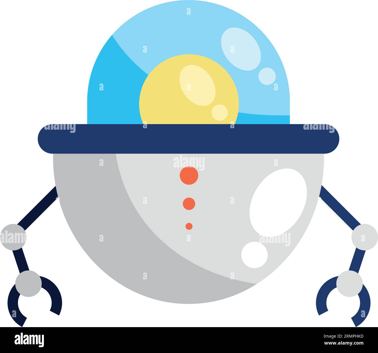 round ai robot vector isolated Stock Vector Image & Art - Alamy