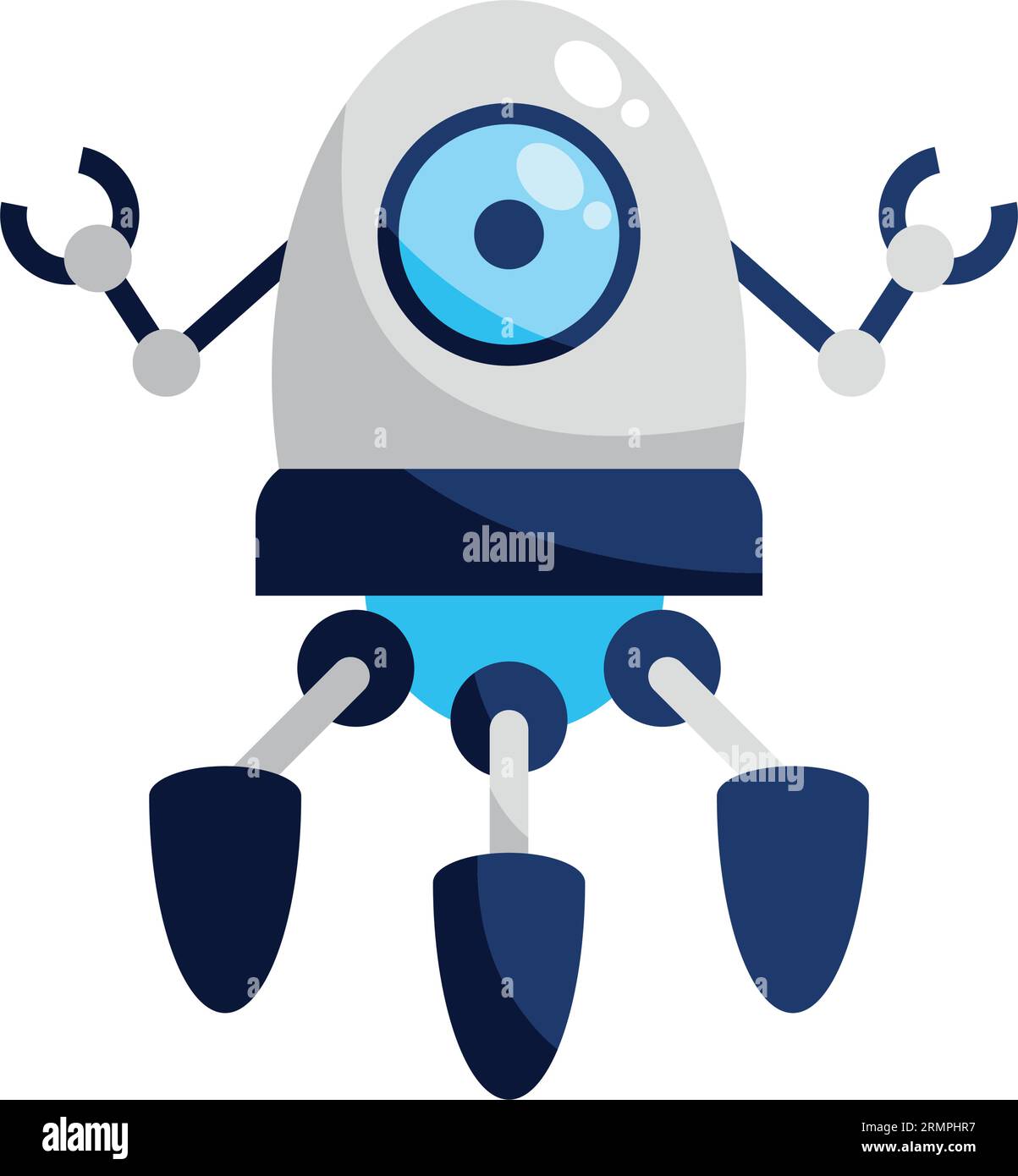 ai robot with one eye vector isolated Stock Vector Image & Art - Alamy
